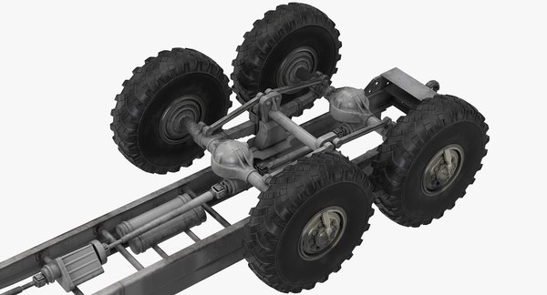 Military truck chassis 3D model - TurboSquid 1192480