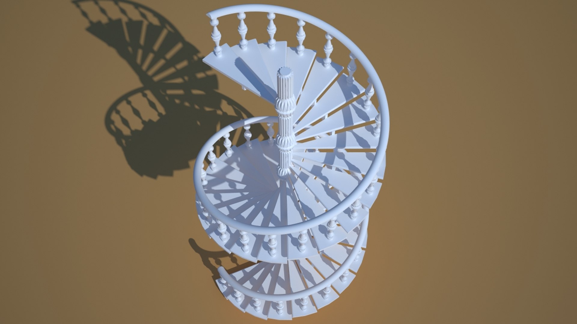 3d Spiral Stair Model