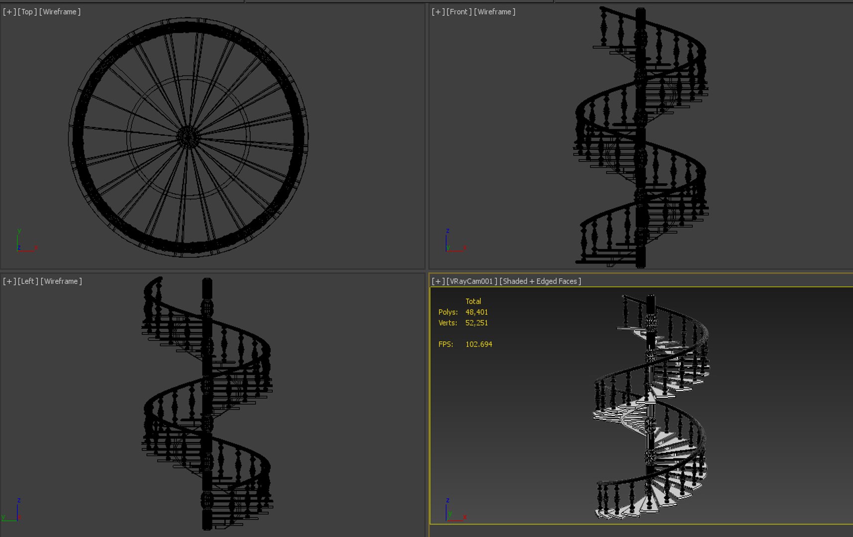 3d Spiral Stair Model