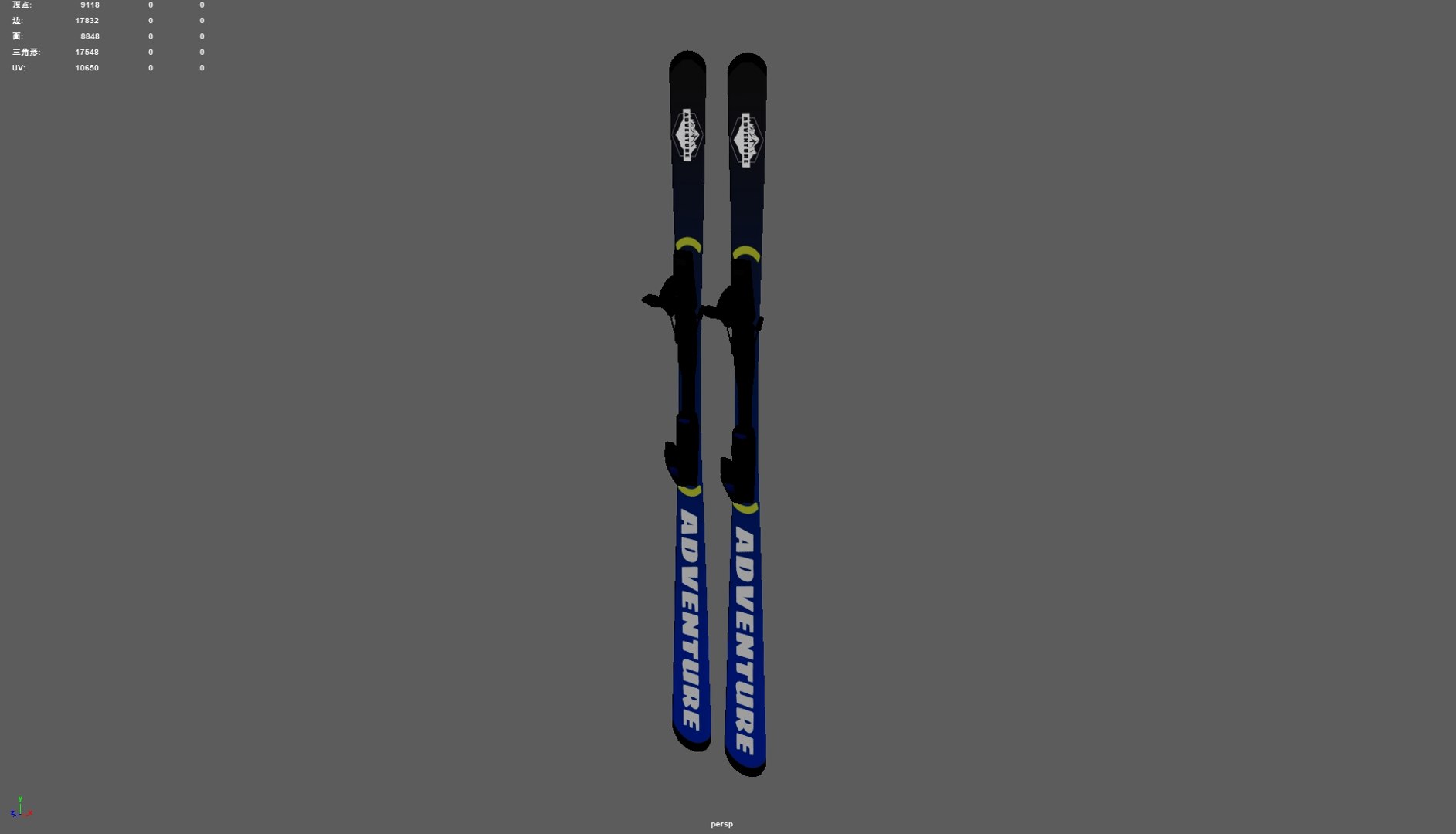 3D Skis Model - TurboSquid 2245324