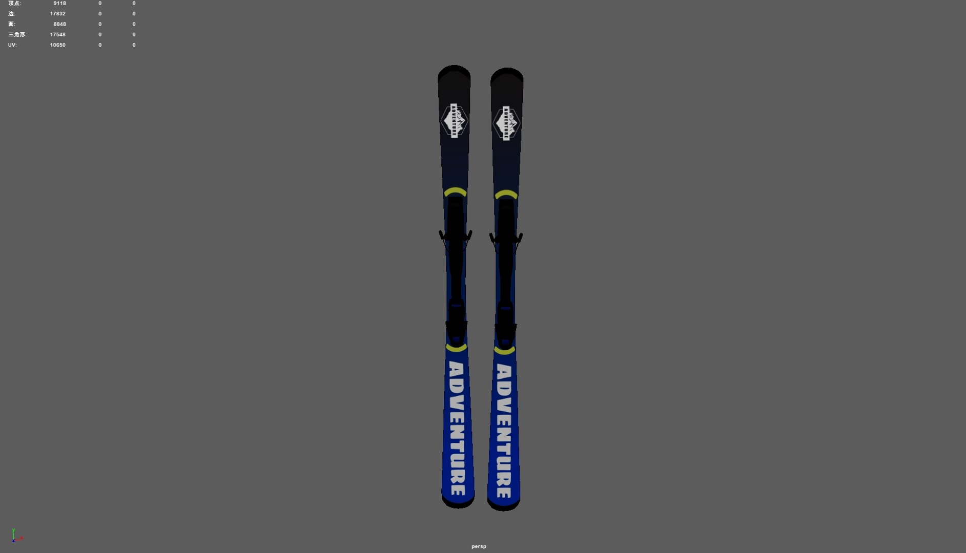 3D Skis Model - TurboSquid 2245324