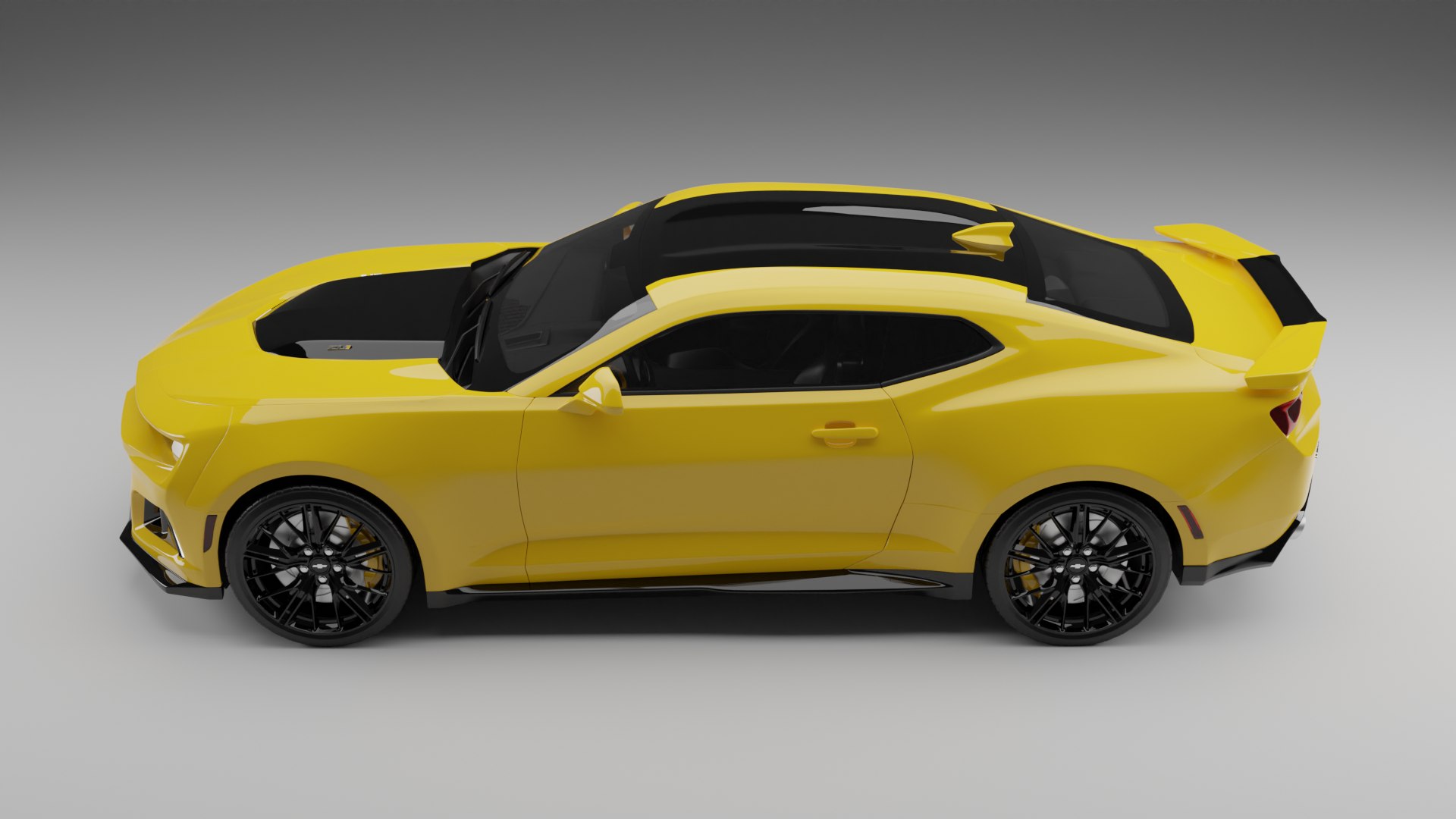 CHEVROLET CAMARO ZL1 YELLOW 3D Model - TurboSquid 2290103