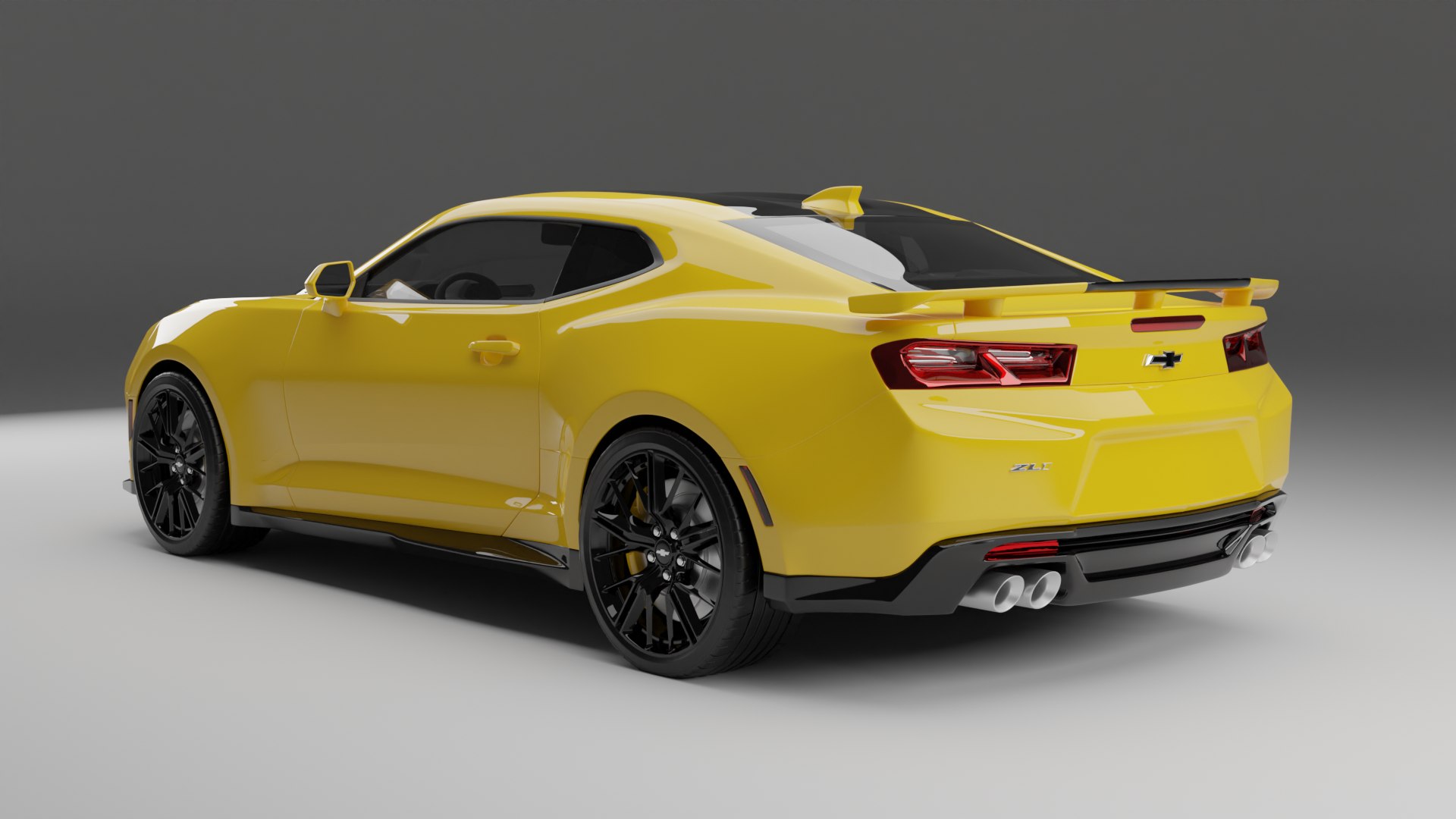CHEVROLET CAMARO ZL1 YELLOW 3D Model - TurboSquid 2290103