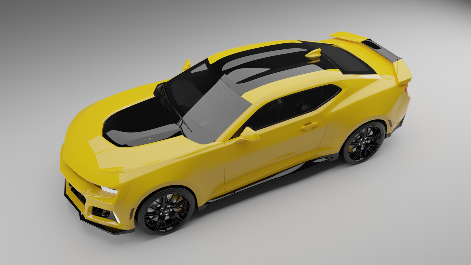 CHEVROLET CAMARO ZL1 YELLOW - TurboSquid 2290103