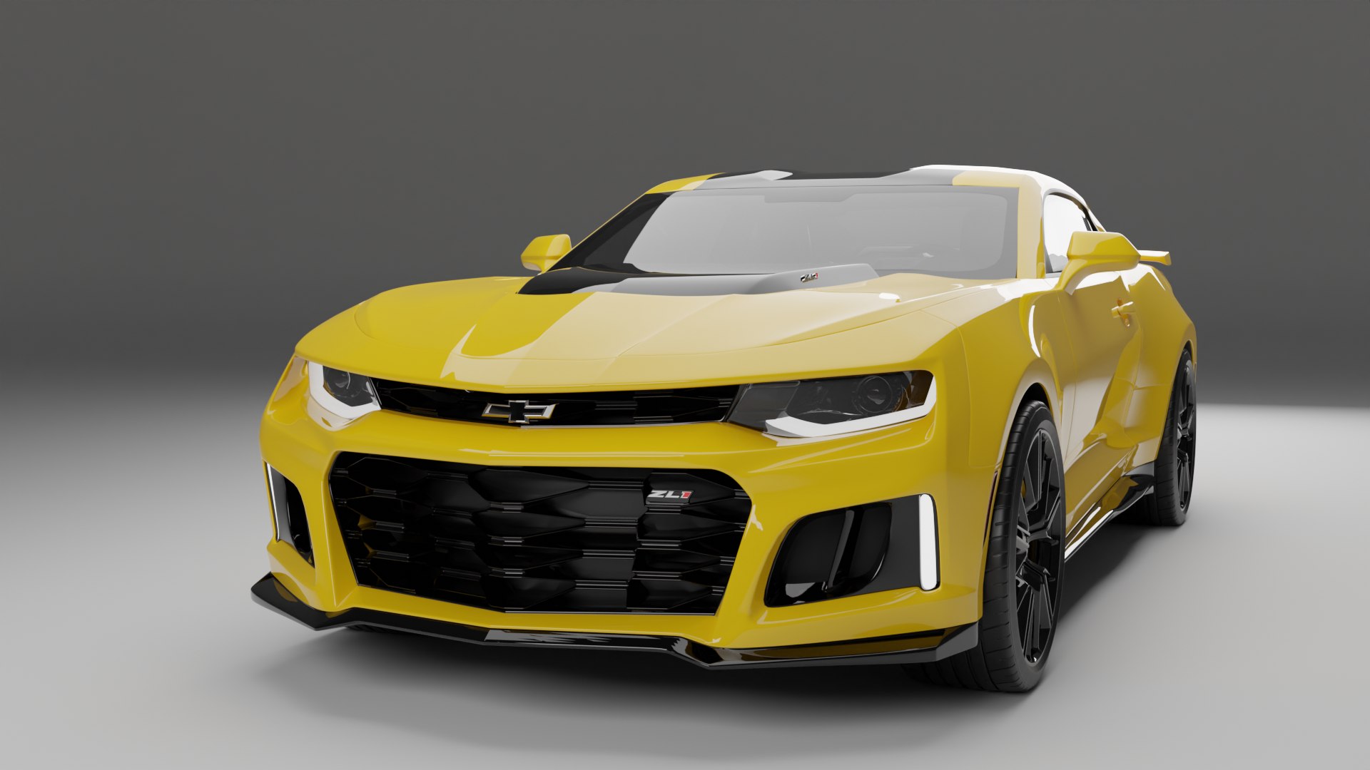 CHEVROLET CAMARO ZL1 YELLOW 3D Model - TurboSquid 2290103