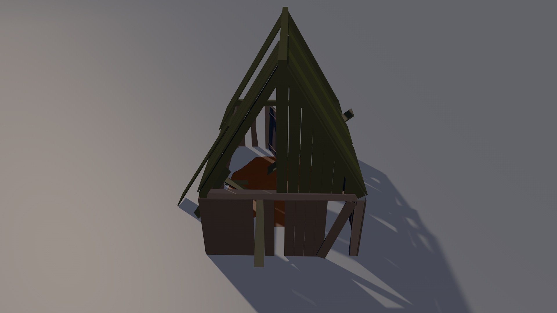 Broken Old Cabin 3D - TurboSquid 1713604