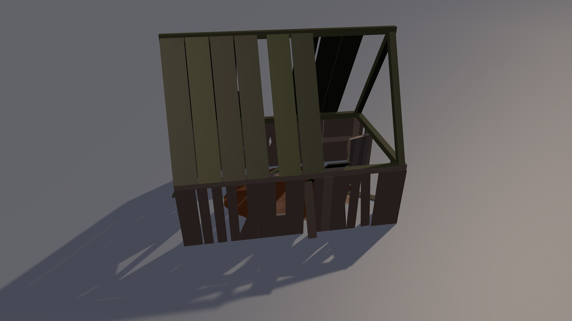 Broken Old Cabin 3D - TurboSquid 1713604