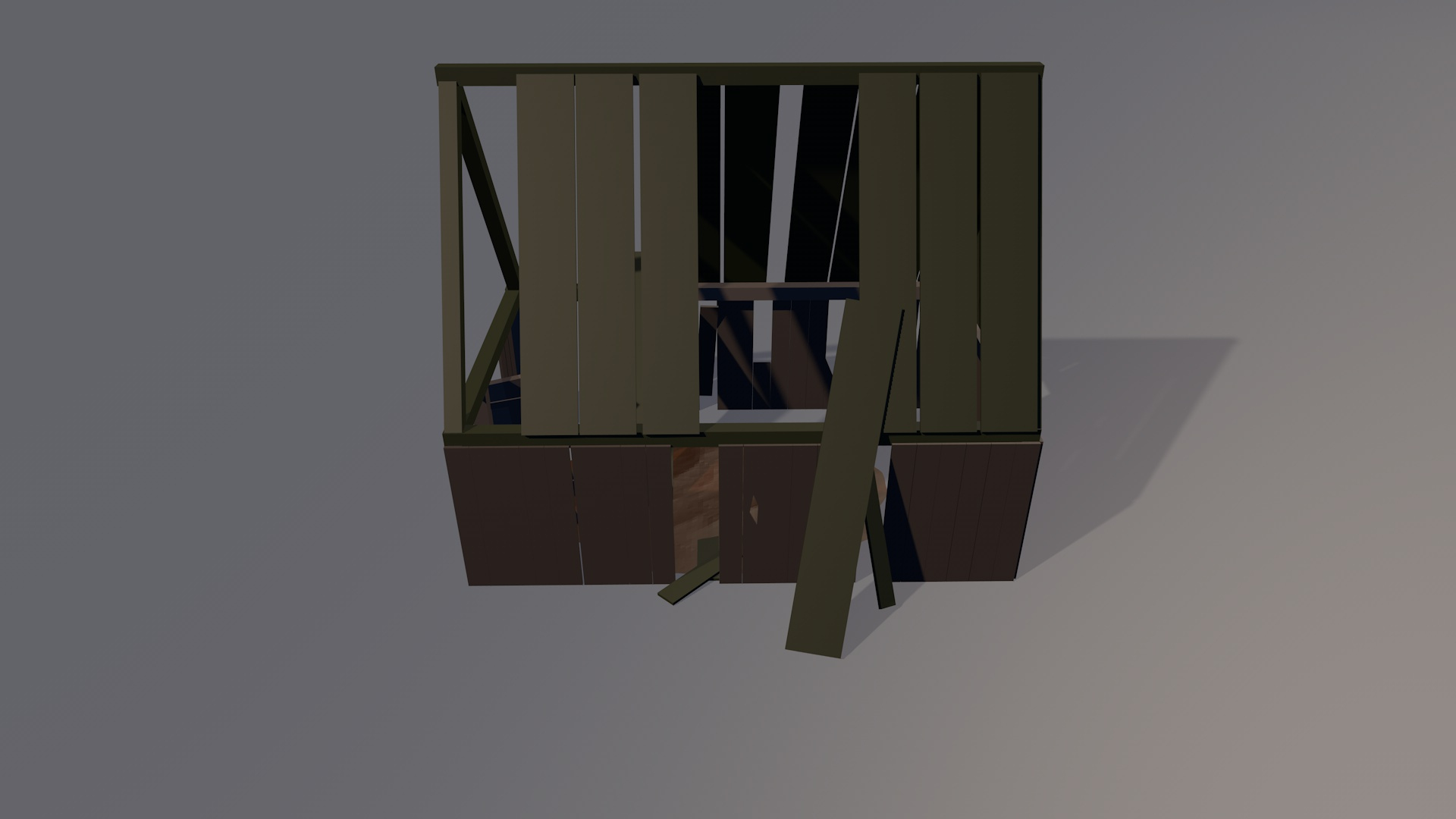 Broken Old Cabin 3D - TurboSquid 1713604