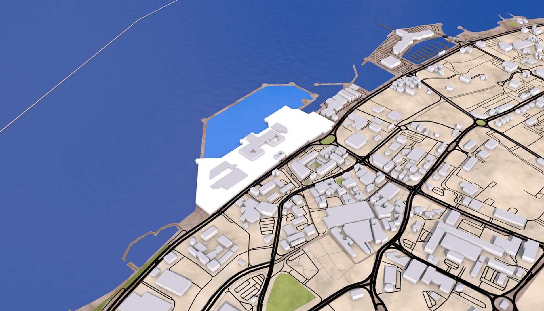 3D Kuwait City Model - TurboSquid 1410371