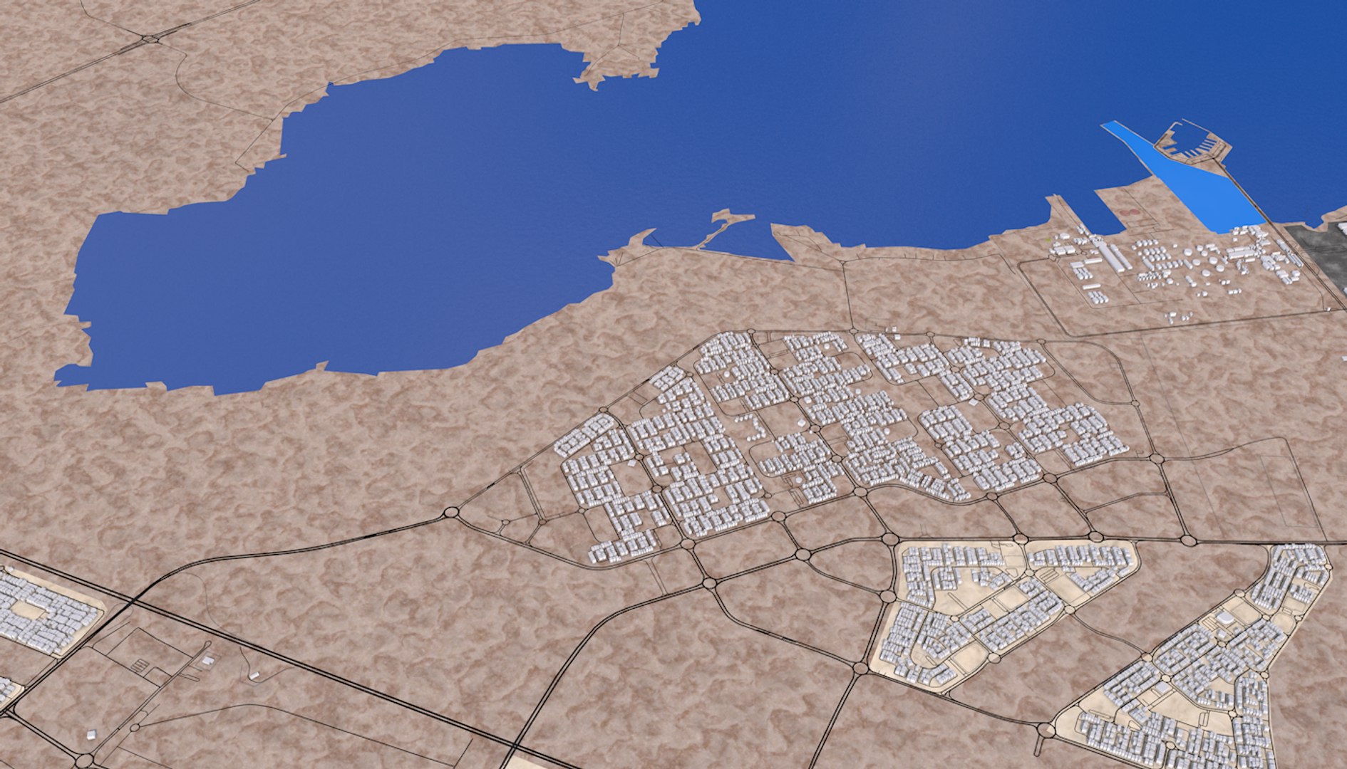 3D Kuwait City Model - TurboSquid 1410371