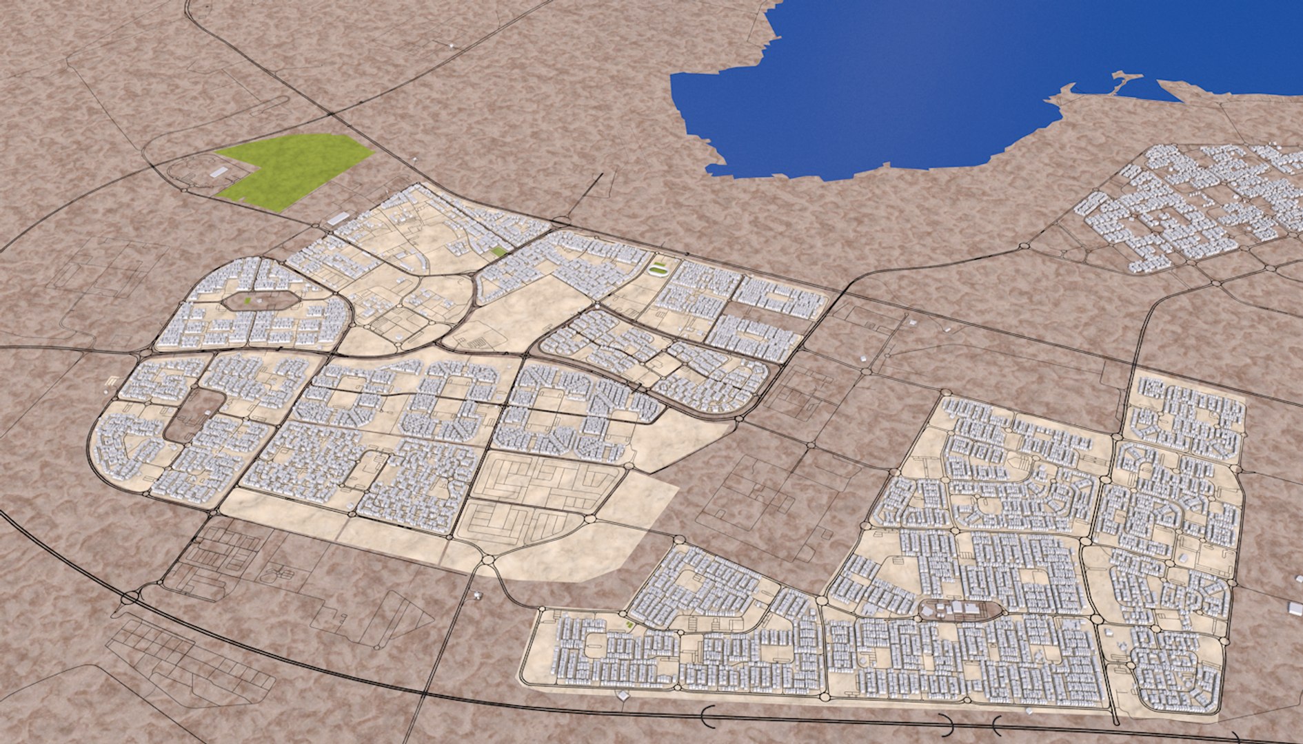 3D Kuwait City Model - TurboSquid 1410371