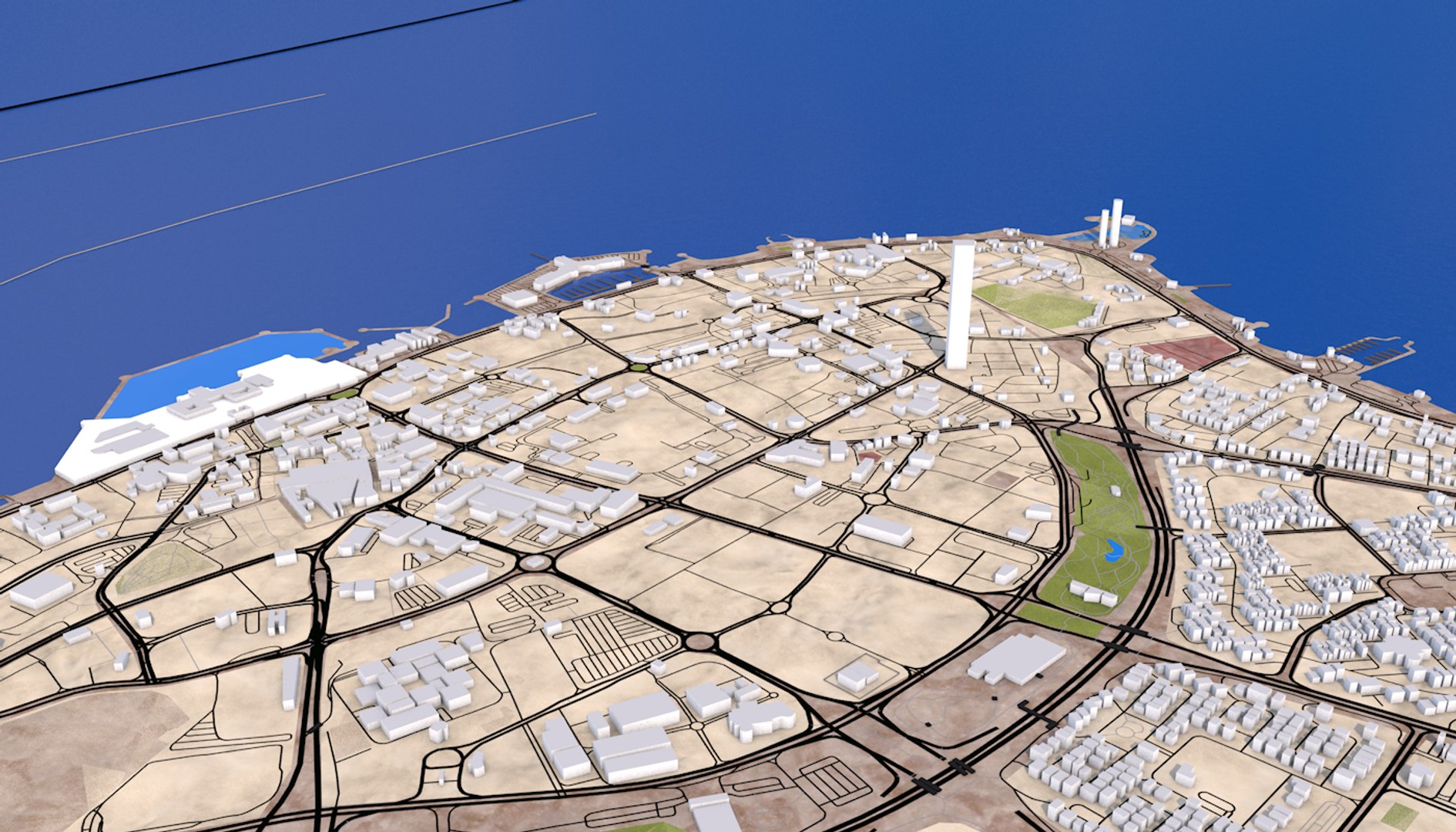 3D Kuwait City Model - TurboSquid 1410371