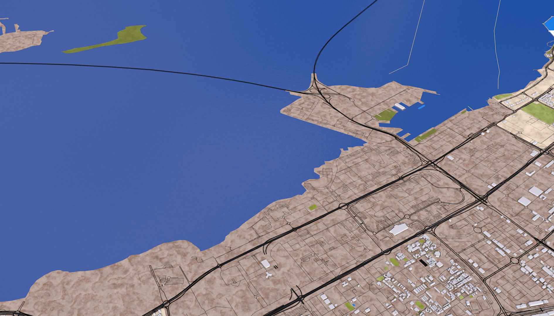 3D Kuwait City Model - TurboSquid 1410371