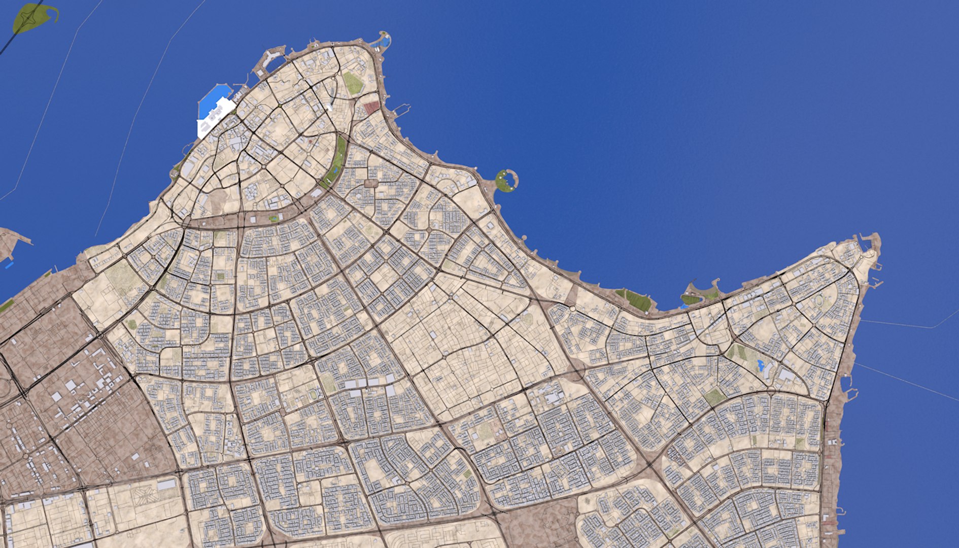 3D Kuwait City Model - TurboSquid 1410371