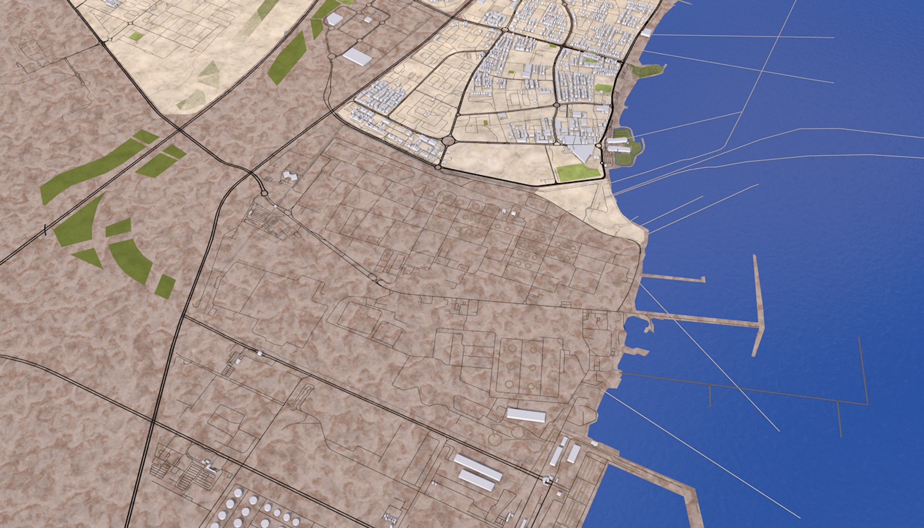 3D Kuwait City Model - TurboSquid 1410371
