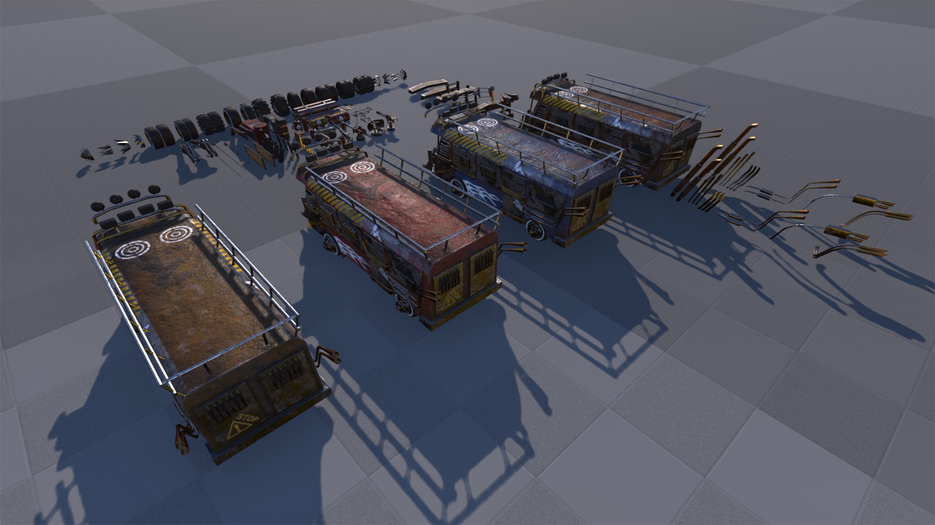 Battle Bus 3D Model - TurboSquid 1601089