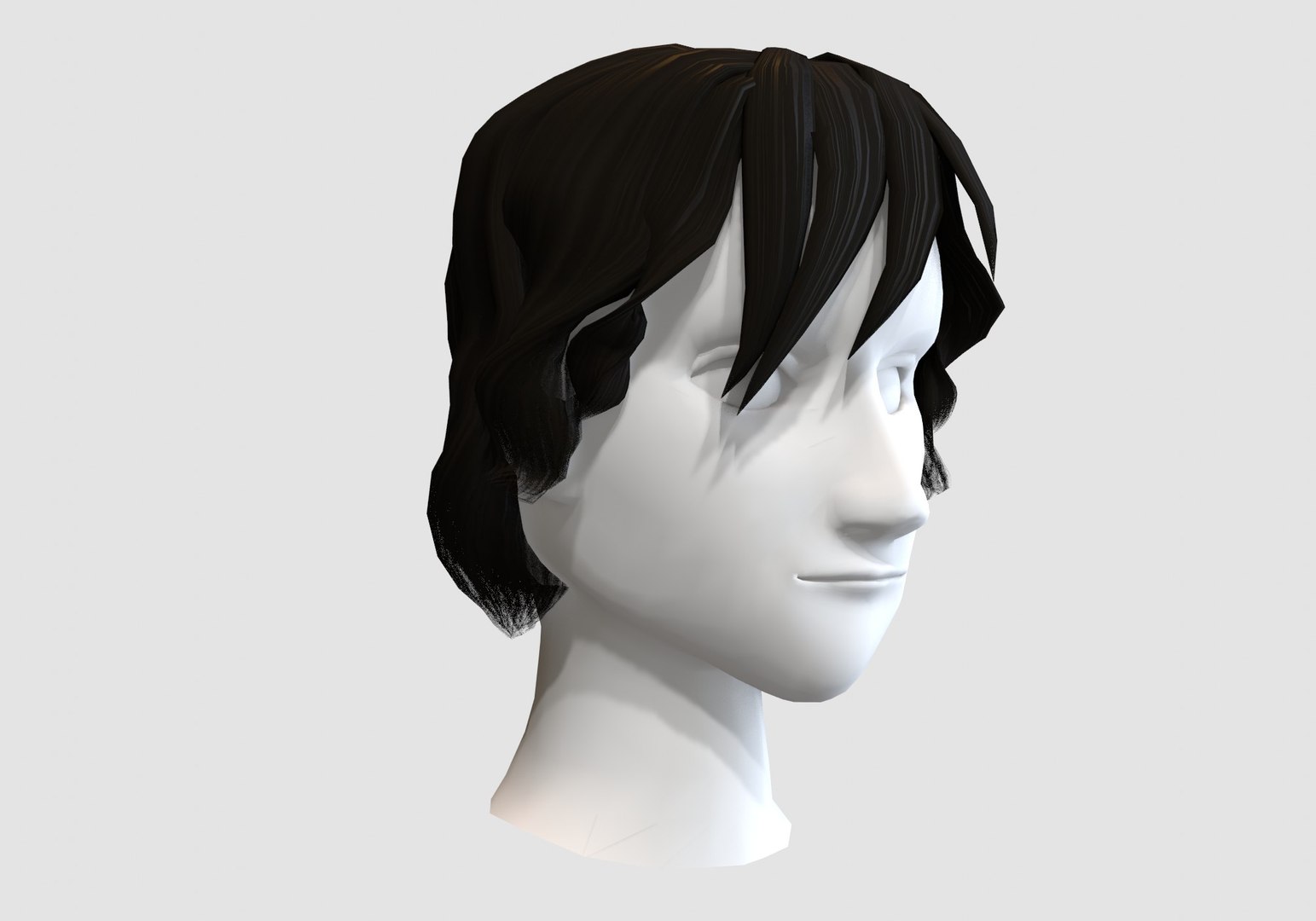 Bangs Cartoon Hairstyle Model - TurboSquid 1922775