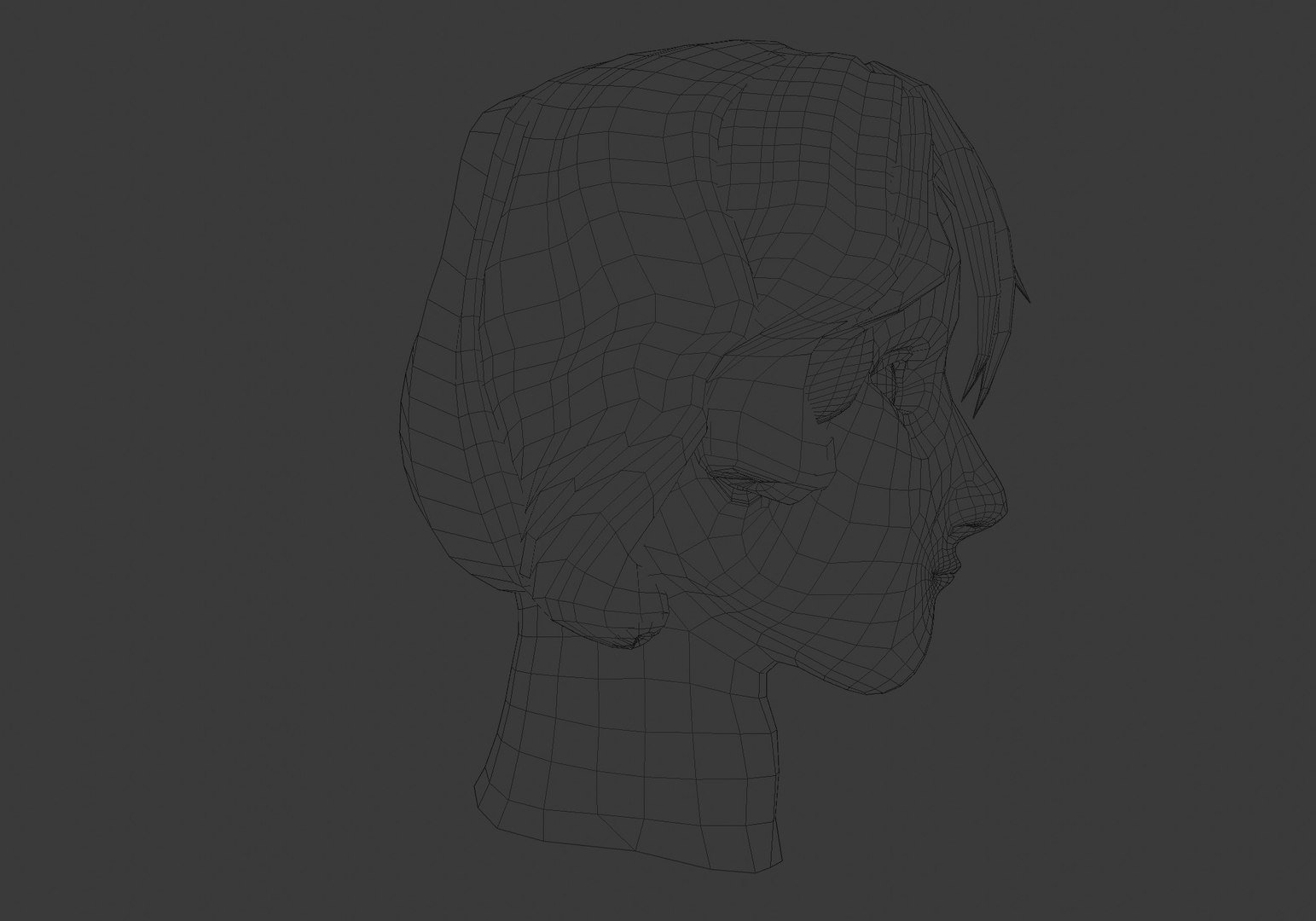 Bangs Cartoon Hairstyle Model - TurboSquid 1922775