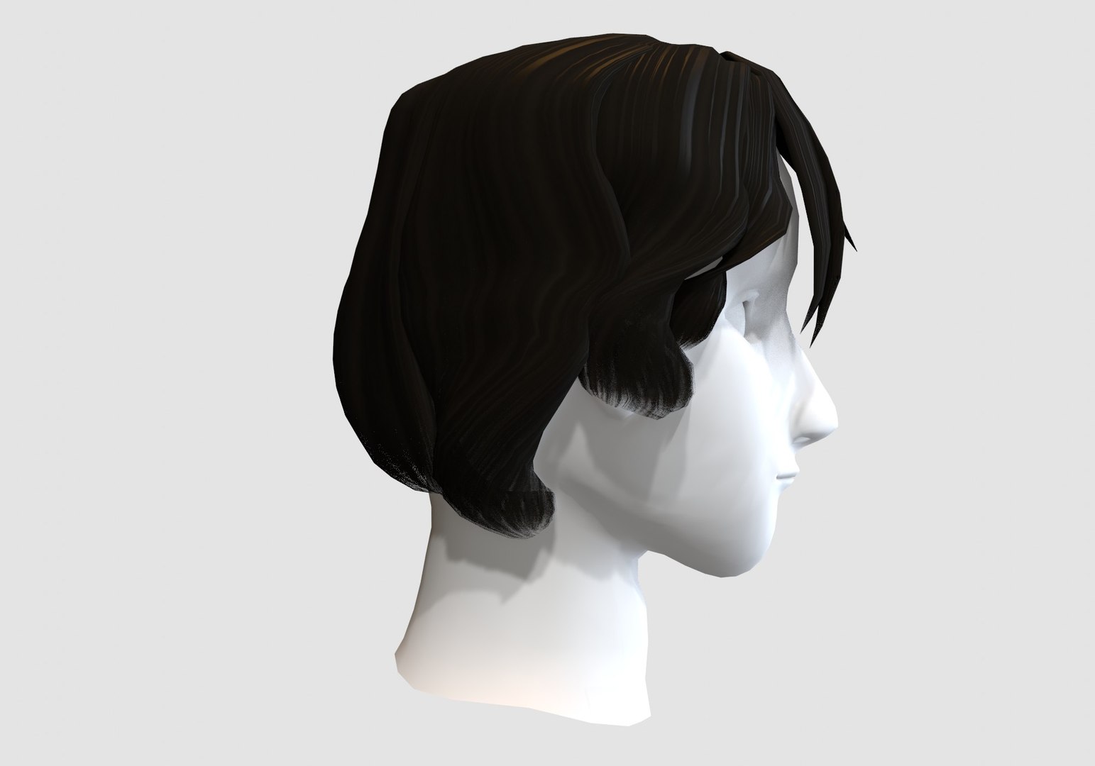 Bangs Cartoon Hairstyle Model - TurboSquid 1922775