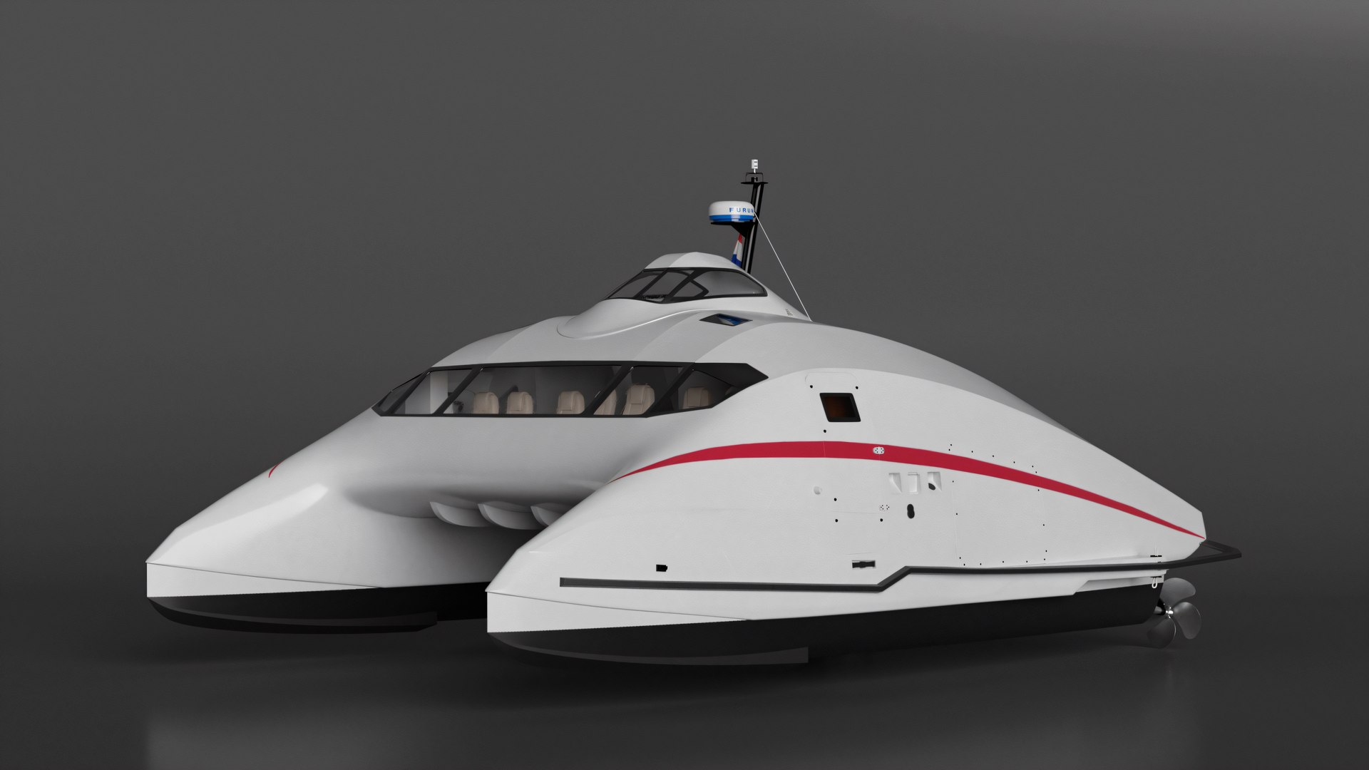 3D Catamaran Ferry A2V Monaco One - TurboSquid 2217507