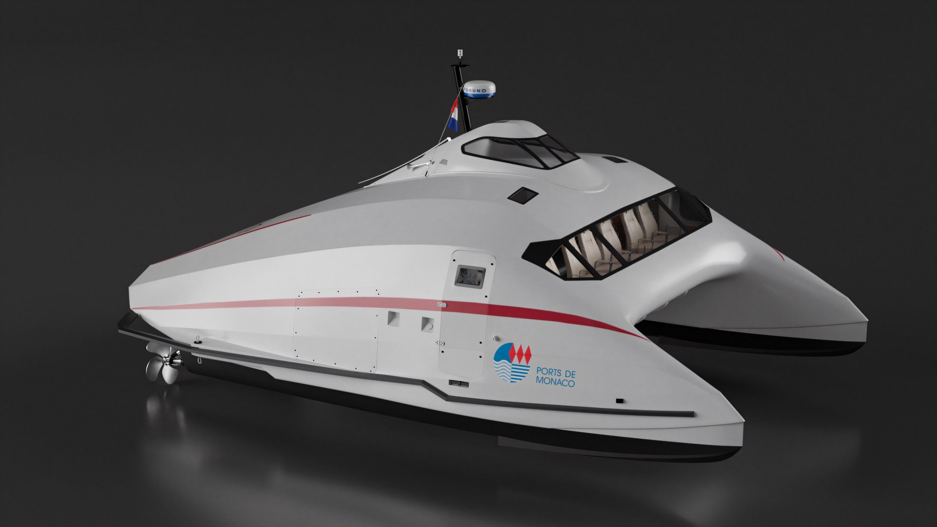 3D Catamaran Ferry A2V Monaco One - TurboSquid 2217507