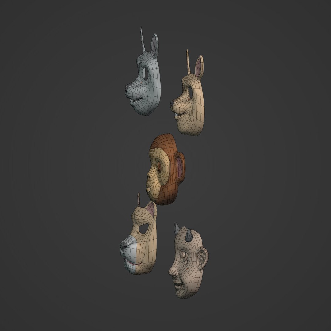 3D Theater Kids Masks Pack model - TurboSquid 1855710