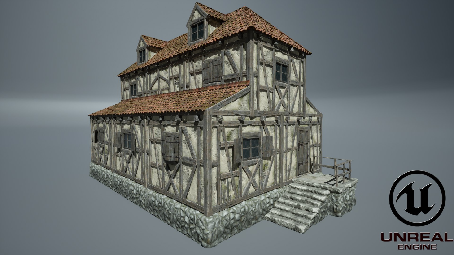 Medieval House 05 Game Ready Model - TurboSquid 2247932