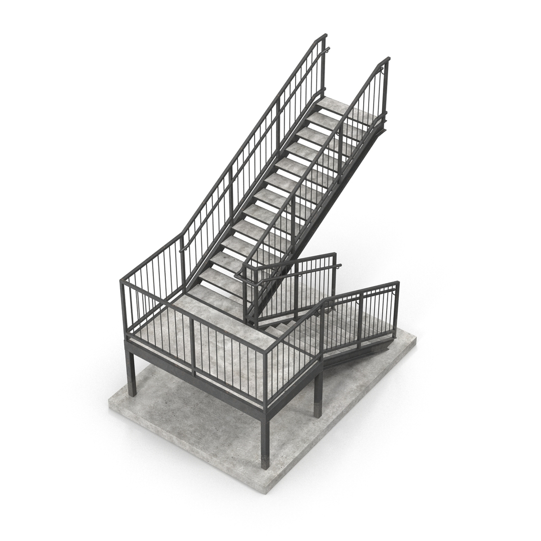 3d stairs modeled build model