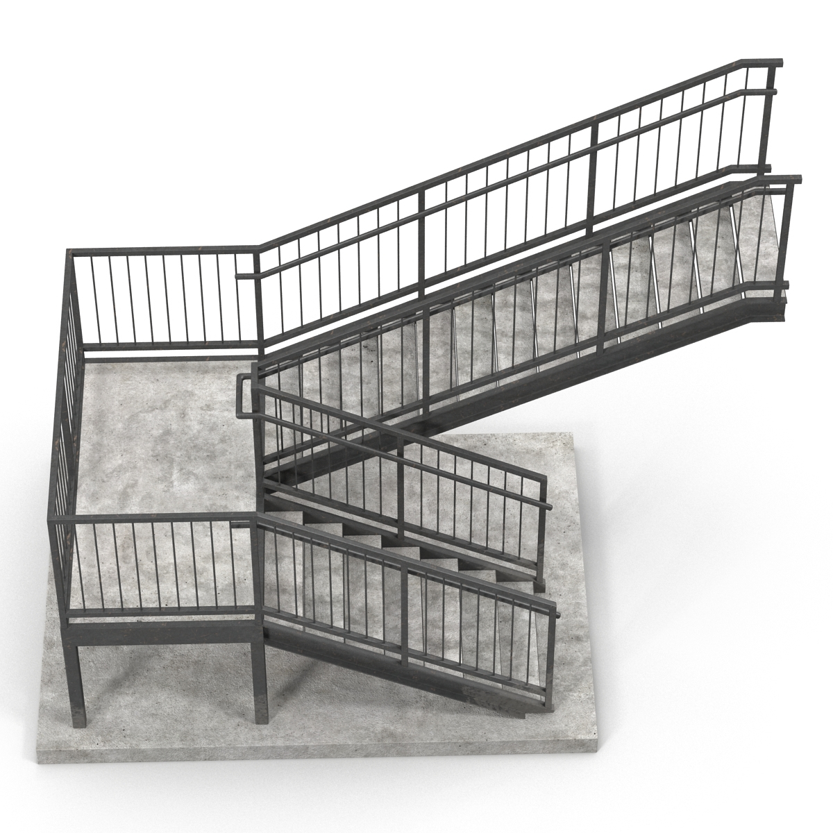 3d stairs modeled build model