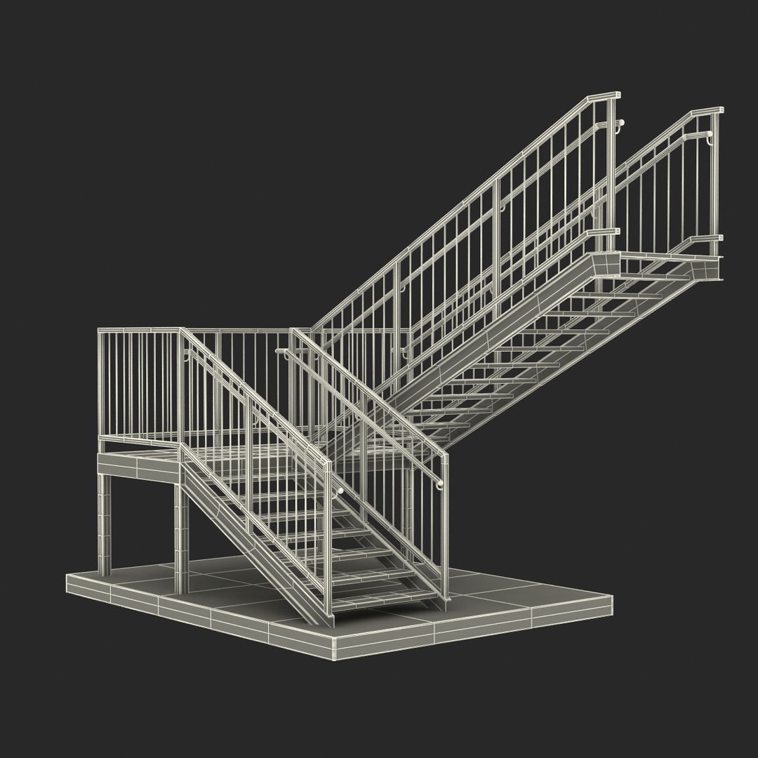 3d Stairs Modeled Build Model