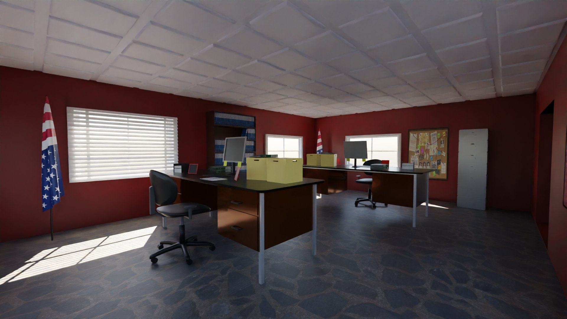 3D Police Station Interior Model - TurboSquid 2158030