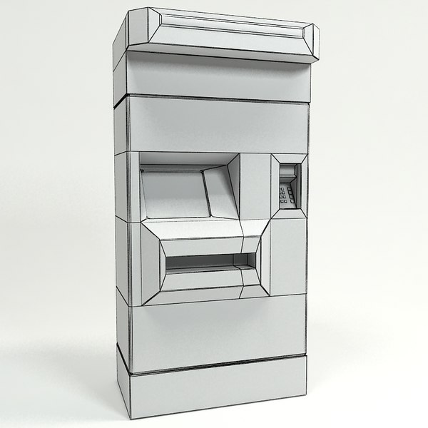 ticket vending machine 3d model