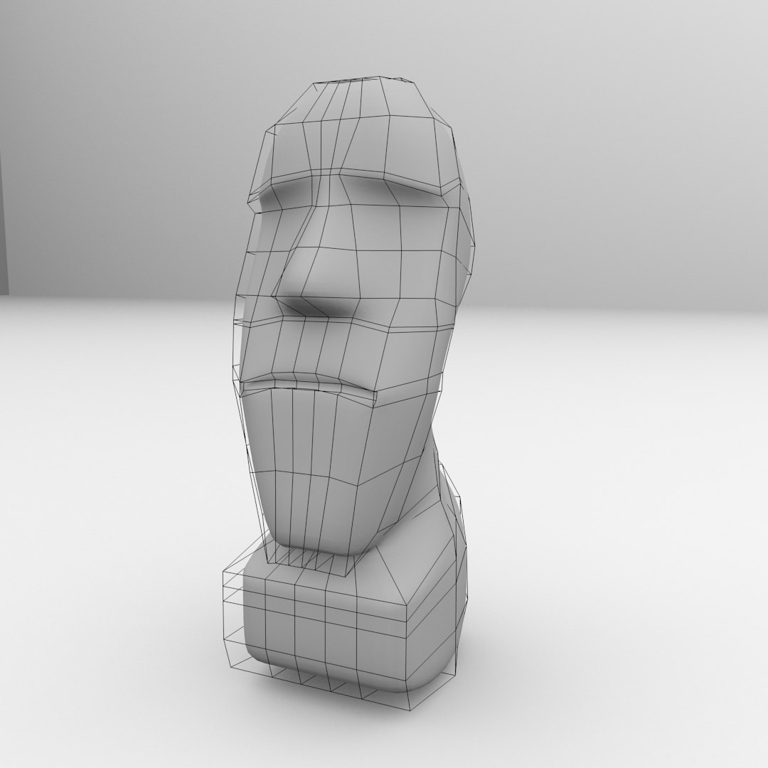 Moai Statue 3d Model