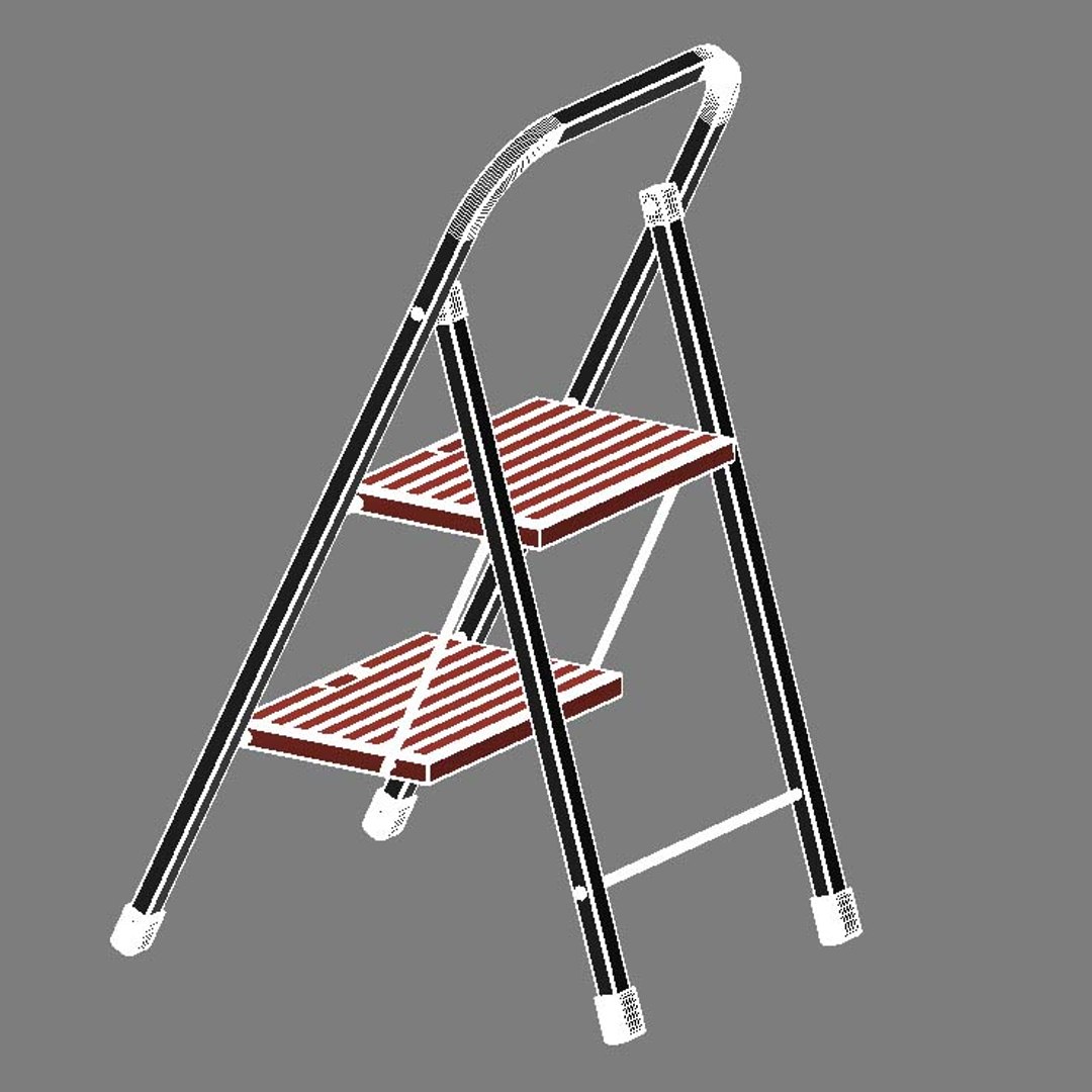 home ladder step stool 3d max