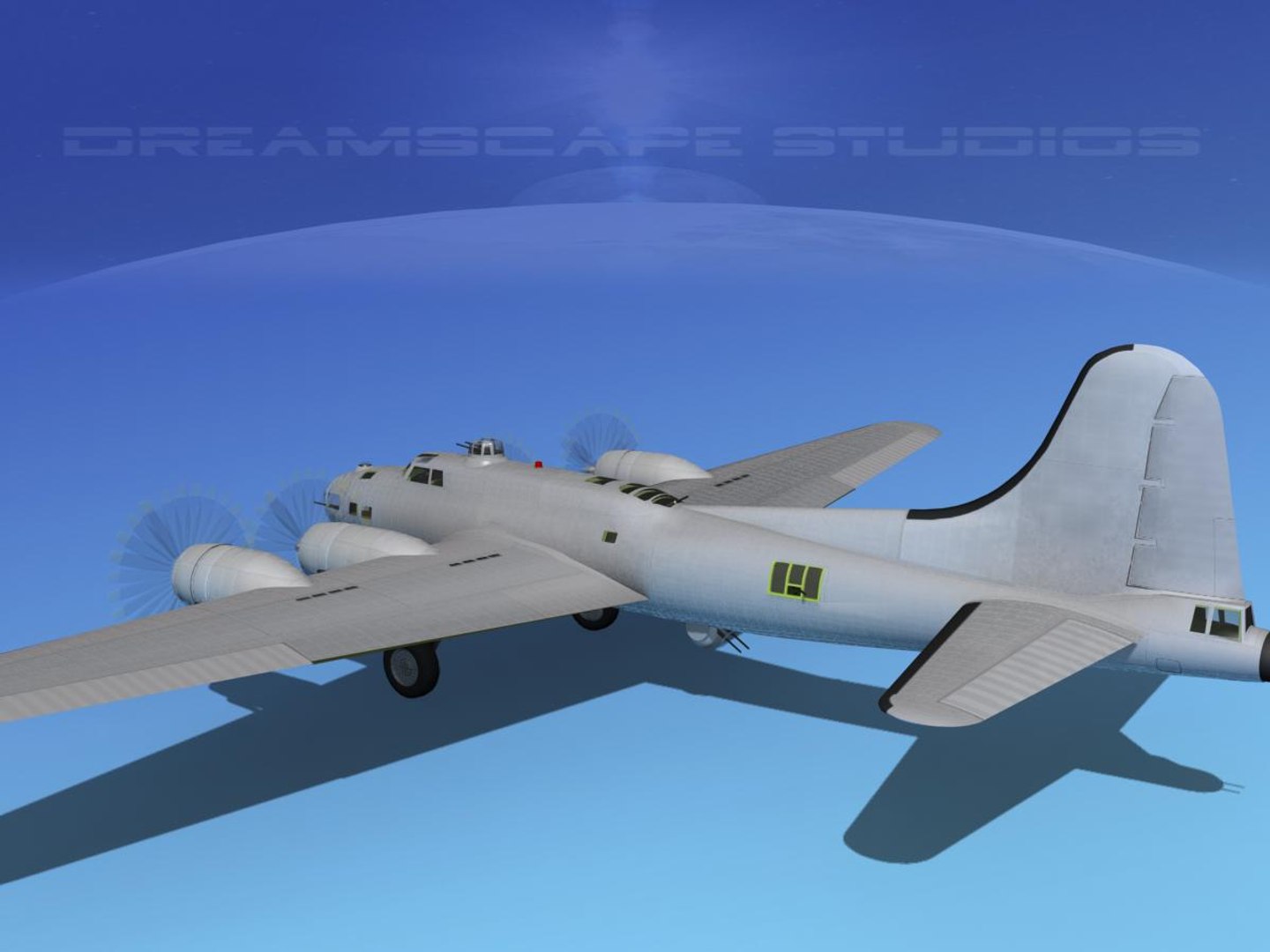 B-17 Boeing Bomber B-17f 3d Model