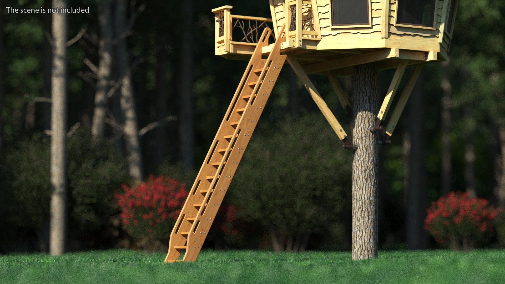 3D Wooden Ladder model - TurboSquid 2097734