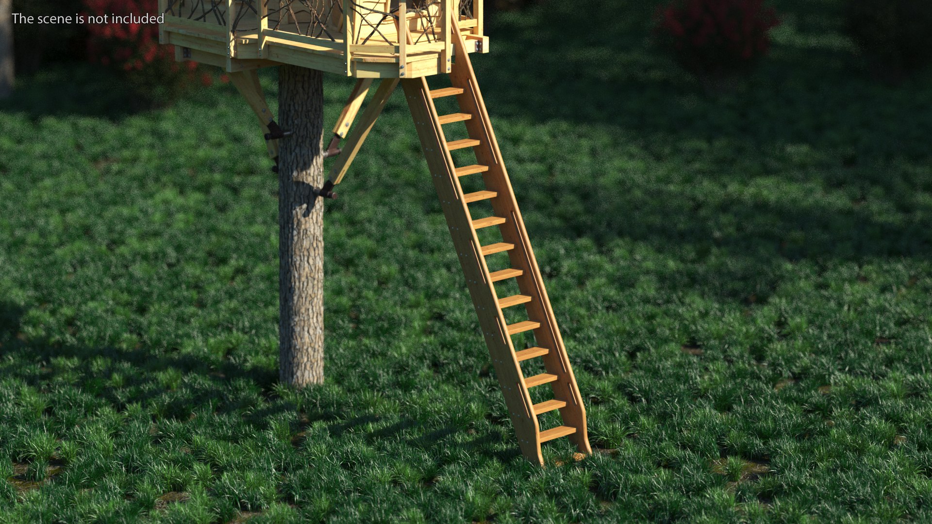 3D Wooden Ladder model - TurboSquid 2097734
