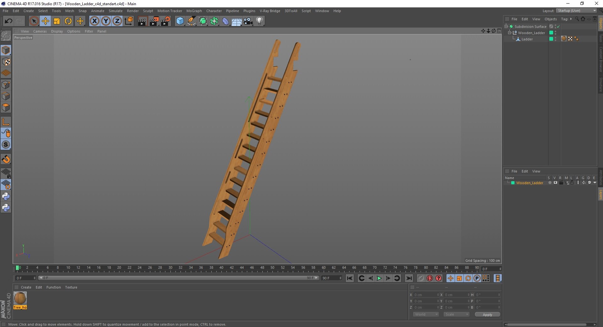 3D Wooden Ladder model - TurboSquid 2097734