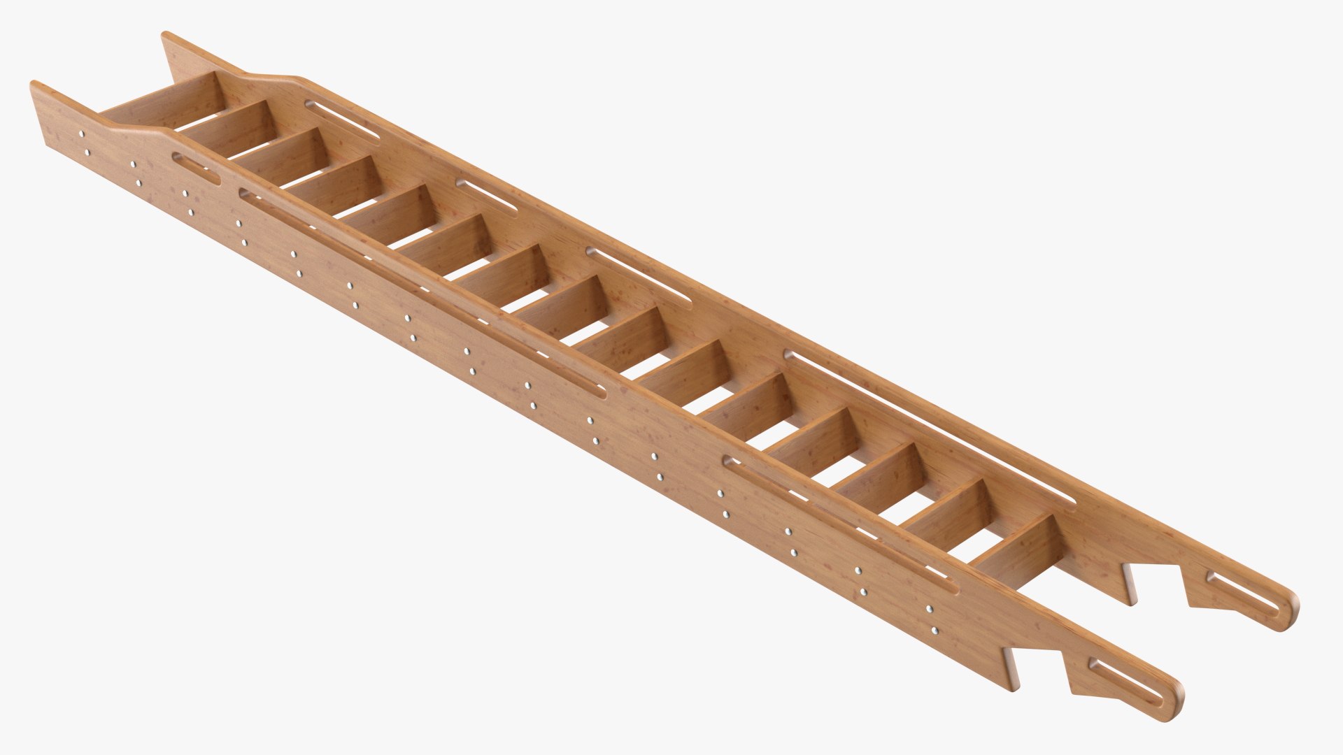 3D Wooden Ladder model - TurboSquid 2097734