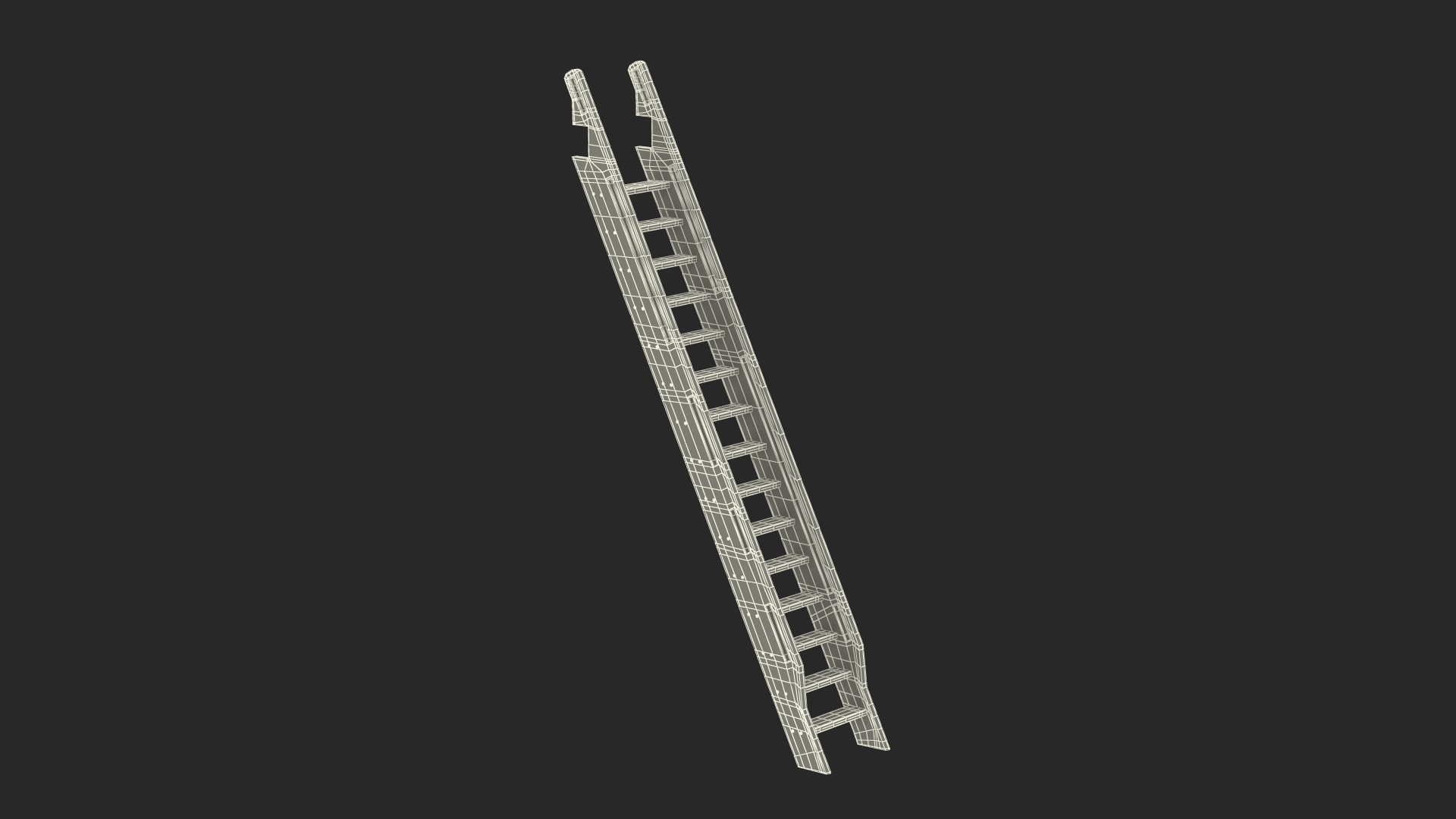 3D Wooden Ladder model - TurboSquid 2097734