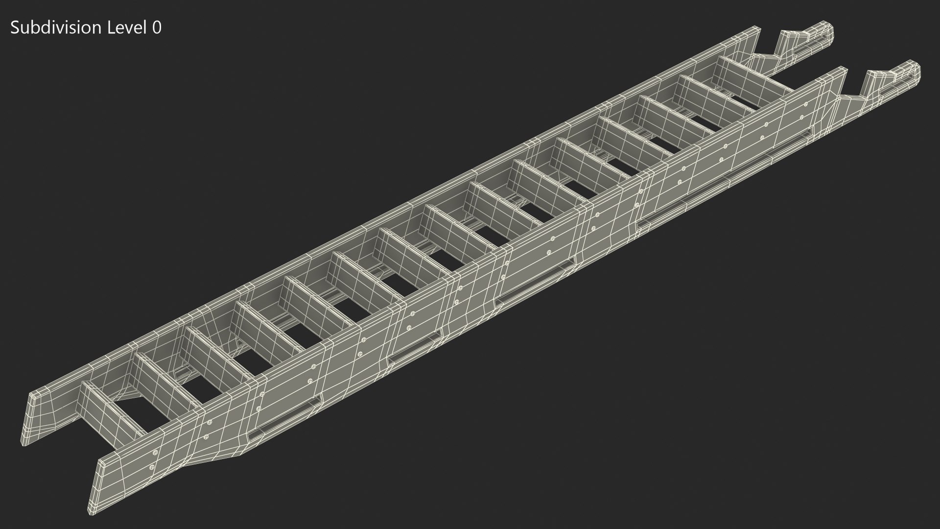 3D Wooden Ladder model - TurboSquid 2097734