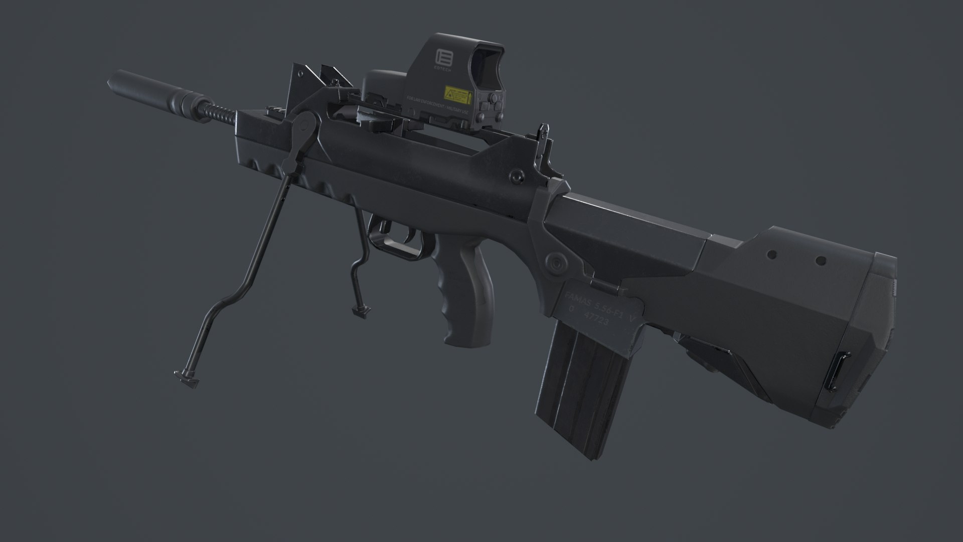 3D Model FAMAS G2 Valorise Eotech 552 Scope - TurboSquid 2314141