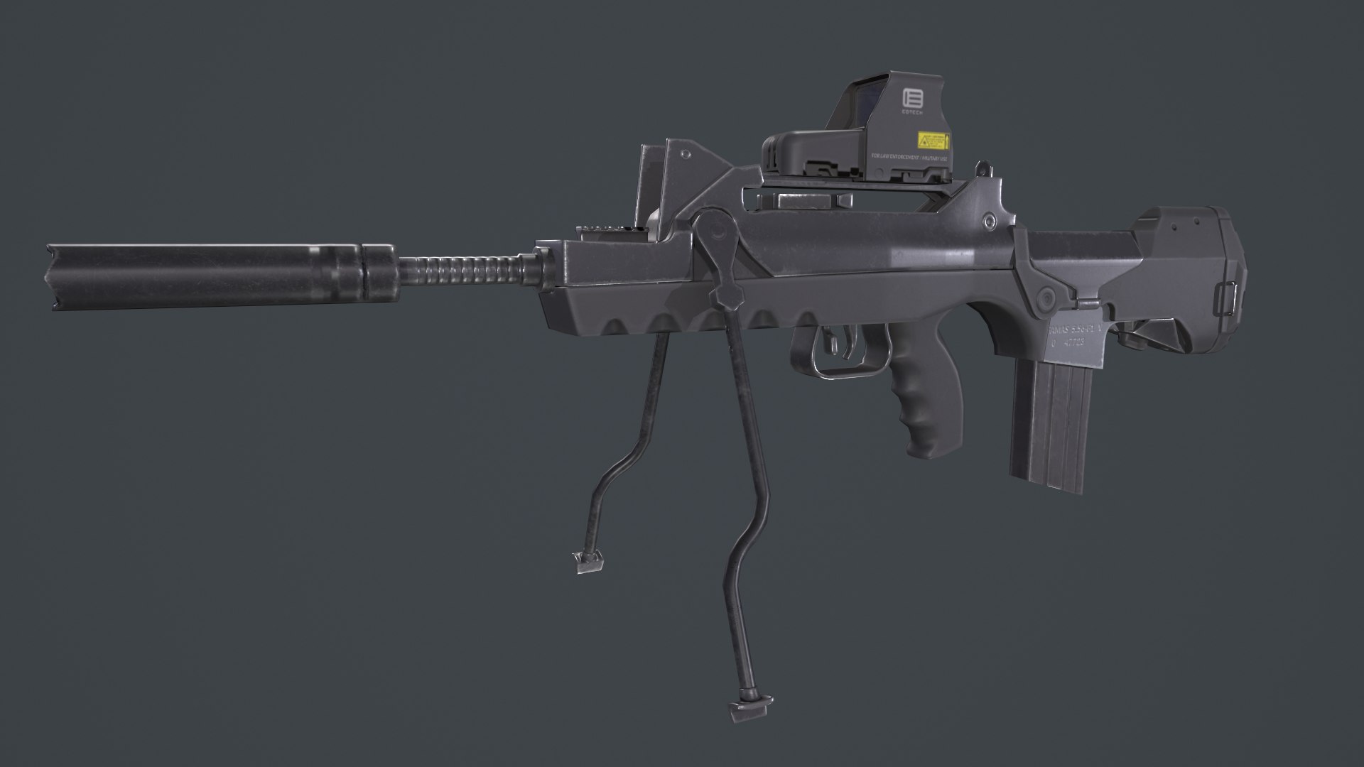 3D Model FAMAS G2 Valorise Eotech 552 Scope - TurboSquid 2314141