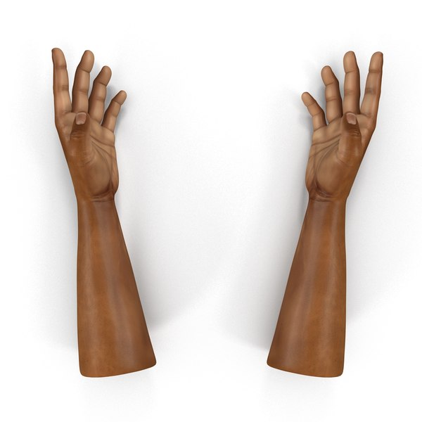 african man hands 3 3d c4d