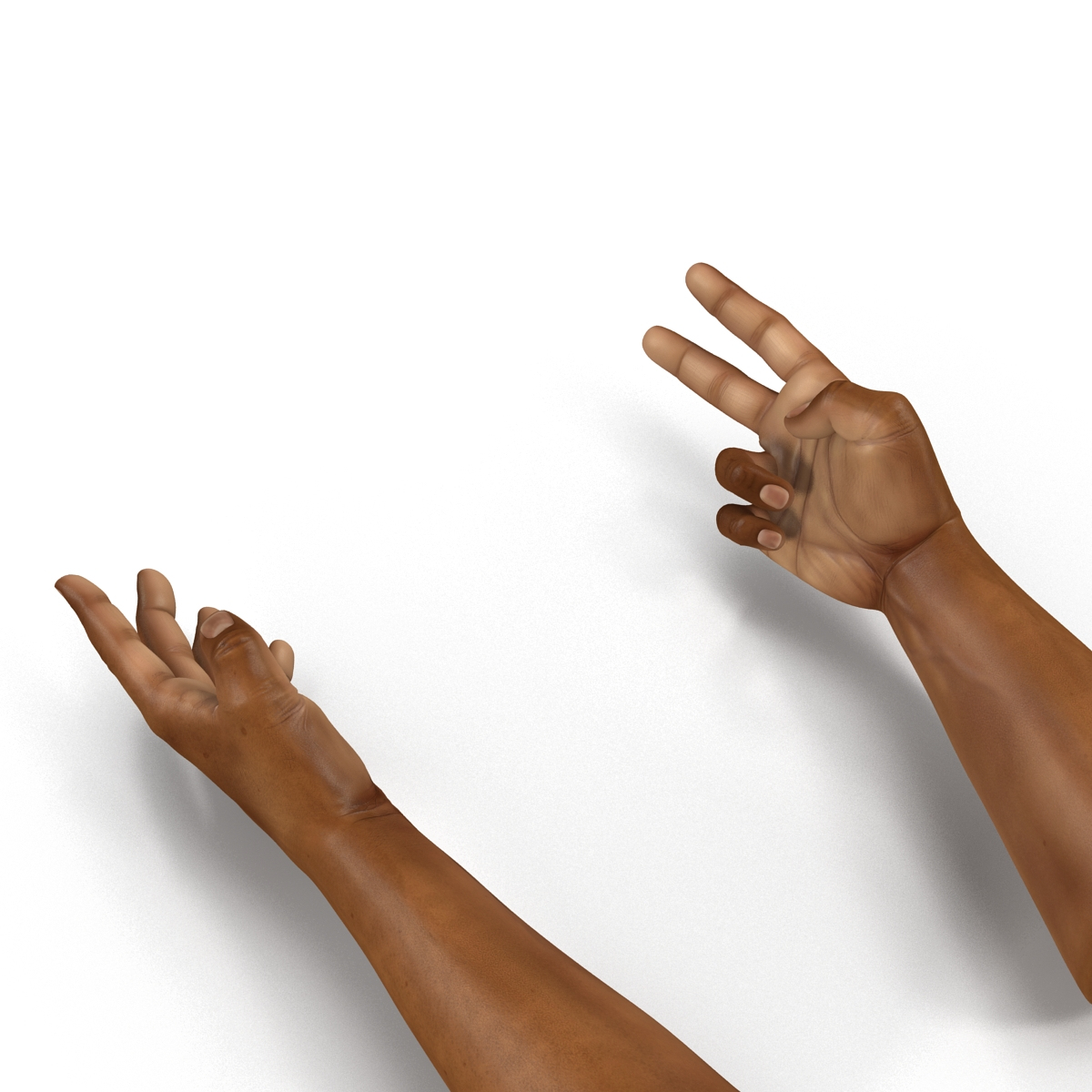 african man hands 3 3d c4d