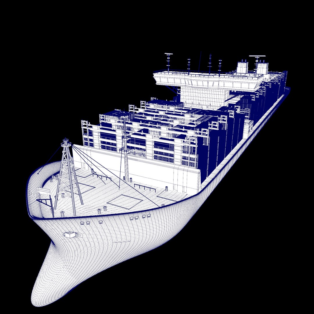 3D Large Container Ship Maersk Line Model - TurboSquid 2040104