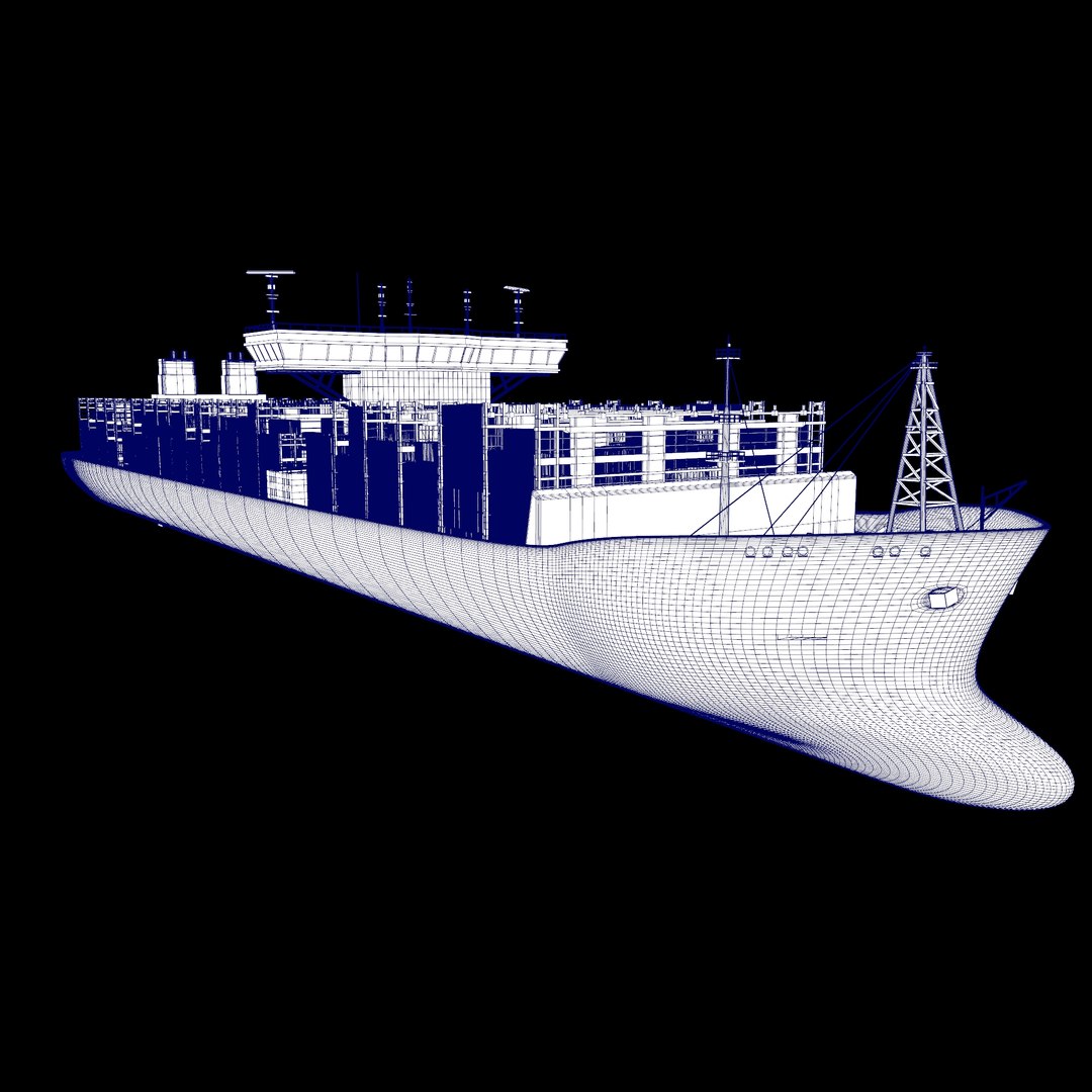 3D Large Container Ship Maersk Line Model - TurboSquid 2040104