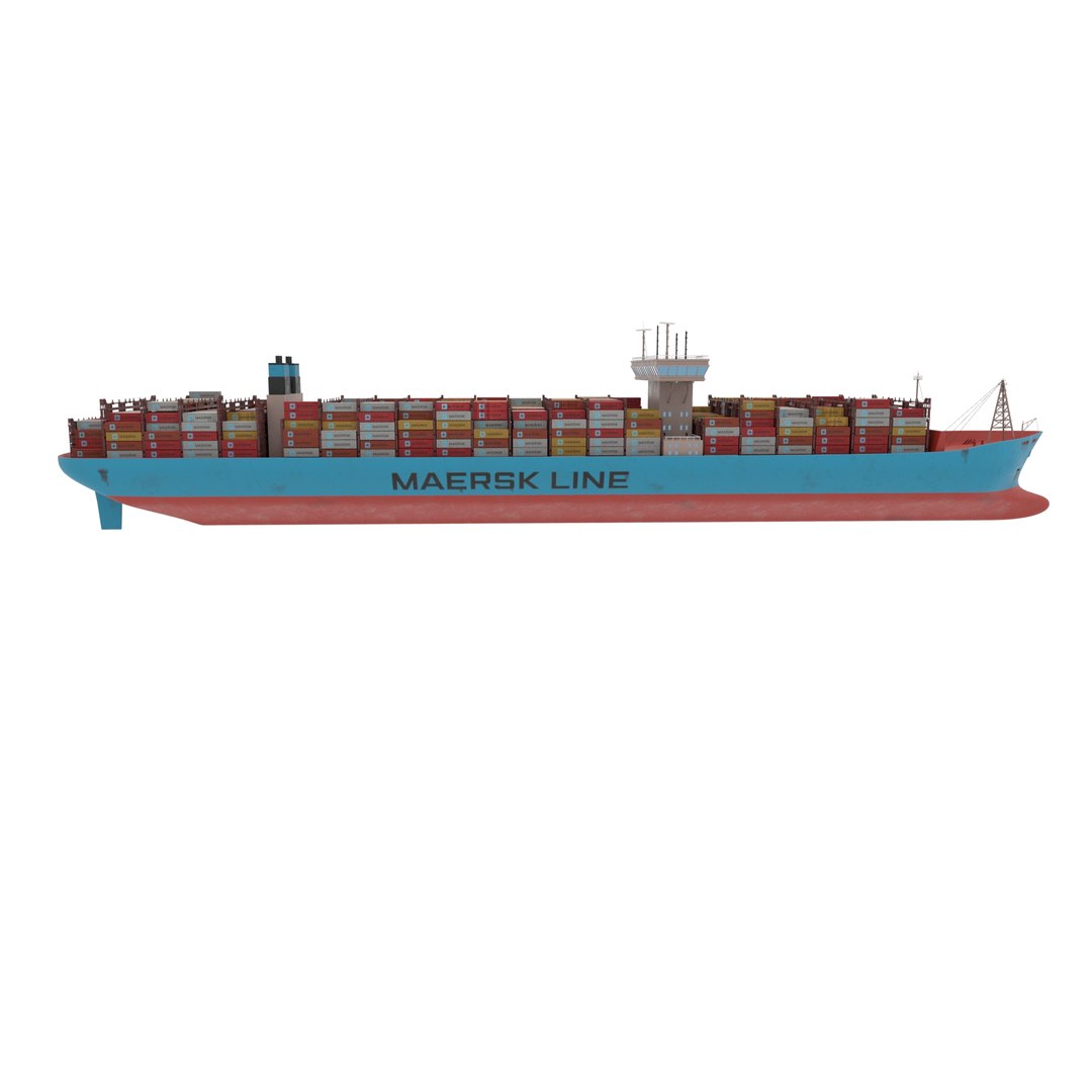 3D Large Container Ship Maersk Line Model - TurboSquid 2040104