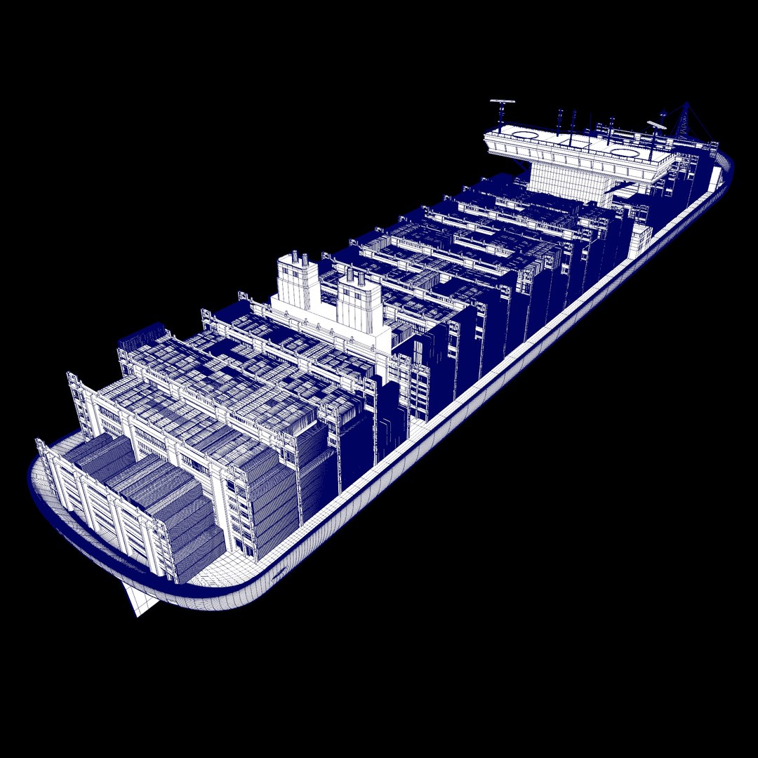 3D Large Container Ship Maersk Line Model - TurboSquid 2040104