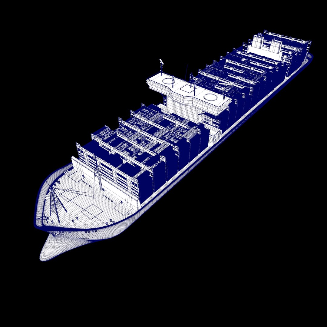 3D Large Container Ship Maersk Line Model - TurboSquid 2040104